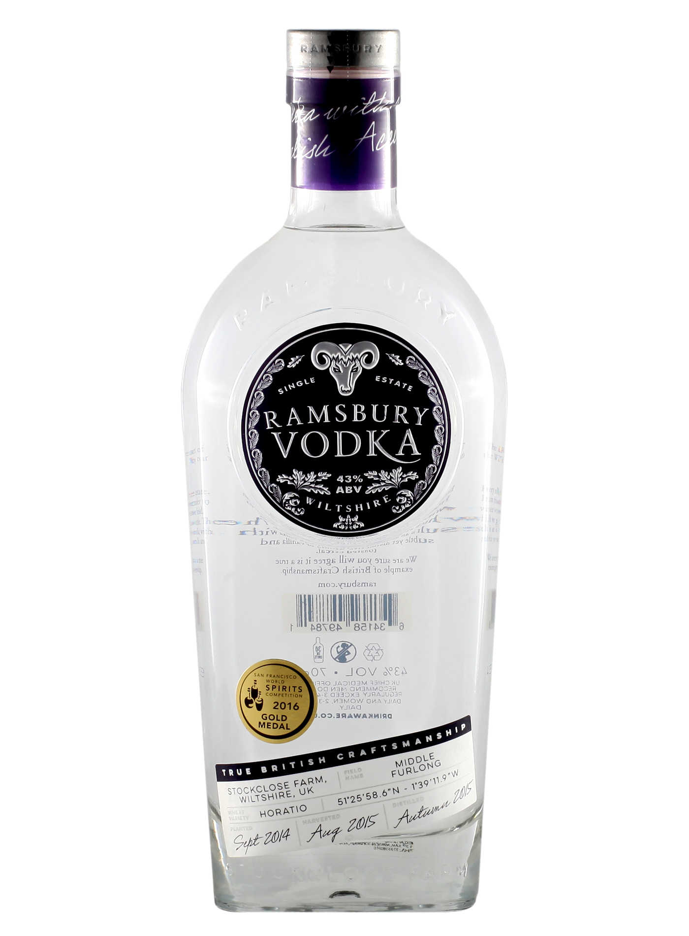 RAMSBURY SINGLE ESTATE VODKA 0,7LT | OAK Cava